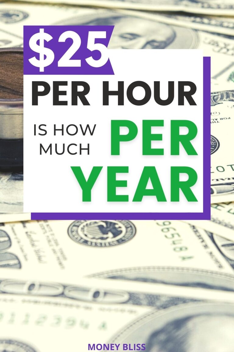 $25 an Hour is How Much a Year? Can I Live on it? - Money Bliss