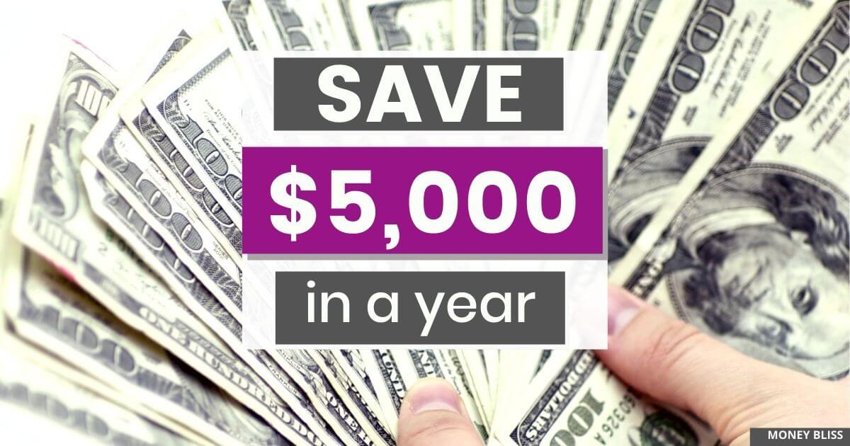 Save 5000 in a Year with this Easy $5,000 Savings Challenge - Money Bliss