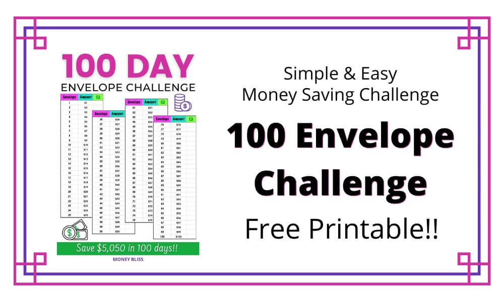  Free Printable 100 Envelope Challenge The Best Money Saving