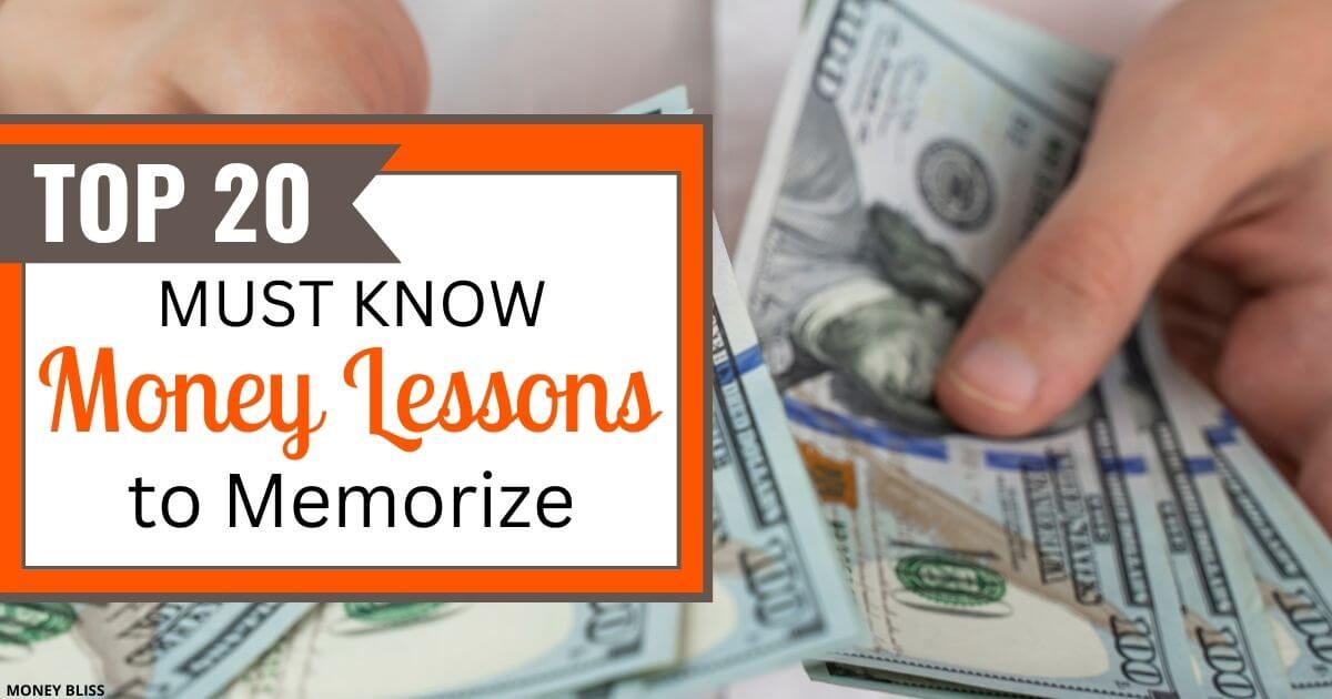 20 Smart Money Lessons You Should Always Remember - Money Bliss